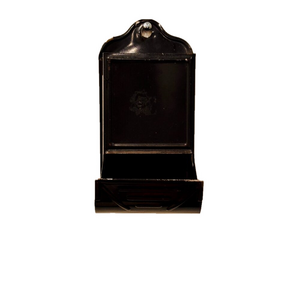 Kitchen | Vintage Wall Mount Black Painted Metal Tin Match Stick Holder ...